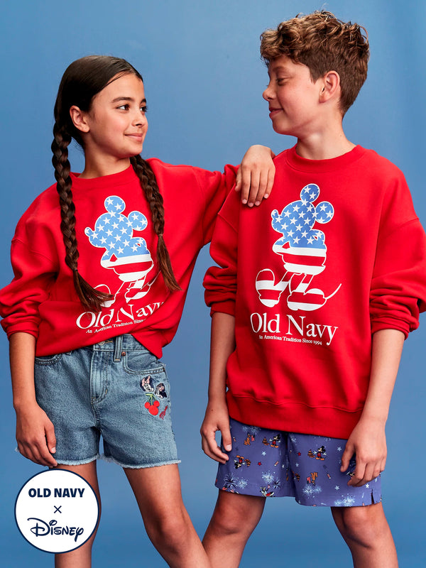 Old Navy x Disney© Mickey Mouse Flag Logo-Graphic Crew-Neck Sweatshirt - Old Navy Philippines