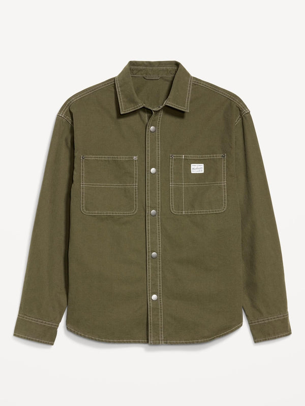 Oversized Canvas Workwear Shacket - Old Navy Philippines