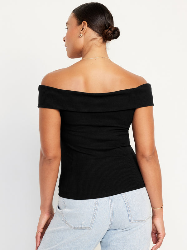 Off-Shoulder Ribbed Top - Old Navy Philippines
