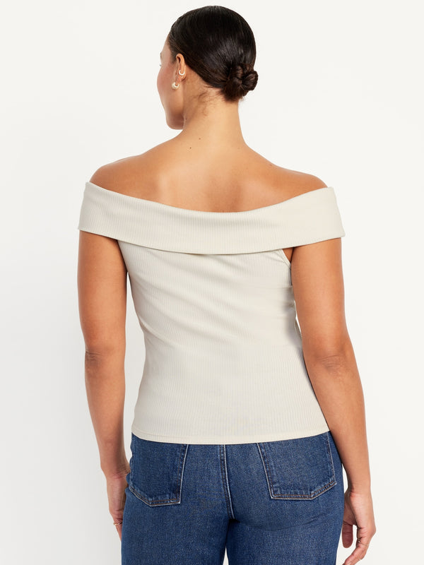 Off-Shoulder Ribbed Top - Old Navy Philippines