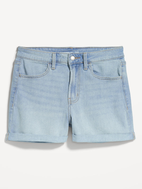 High-Waisted Wow Jean Shorts -- 3-inch inseam - Old Navy Philippines