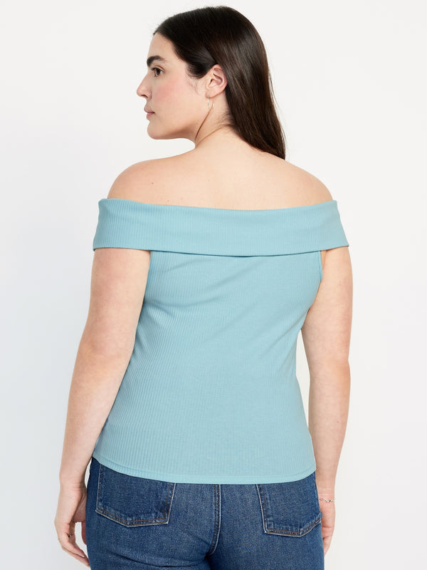 Off-Shoulder Ribbed Top - Old Navy Philippines