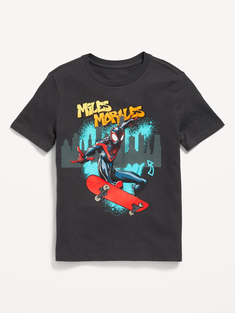 Spider-Man™ Miles Morales Gender-Neutral Graphic T-Shirt for Kids - Old ...