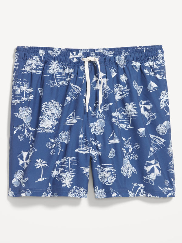 Printed Swim Trunks -- 7-inch inseam - Old Navy Philippines