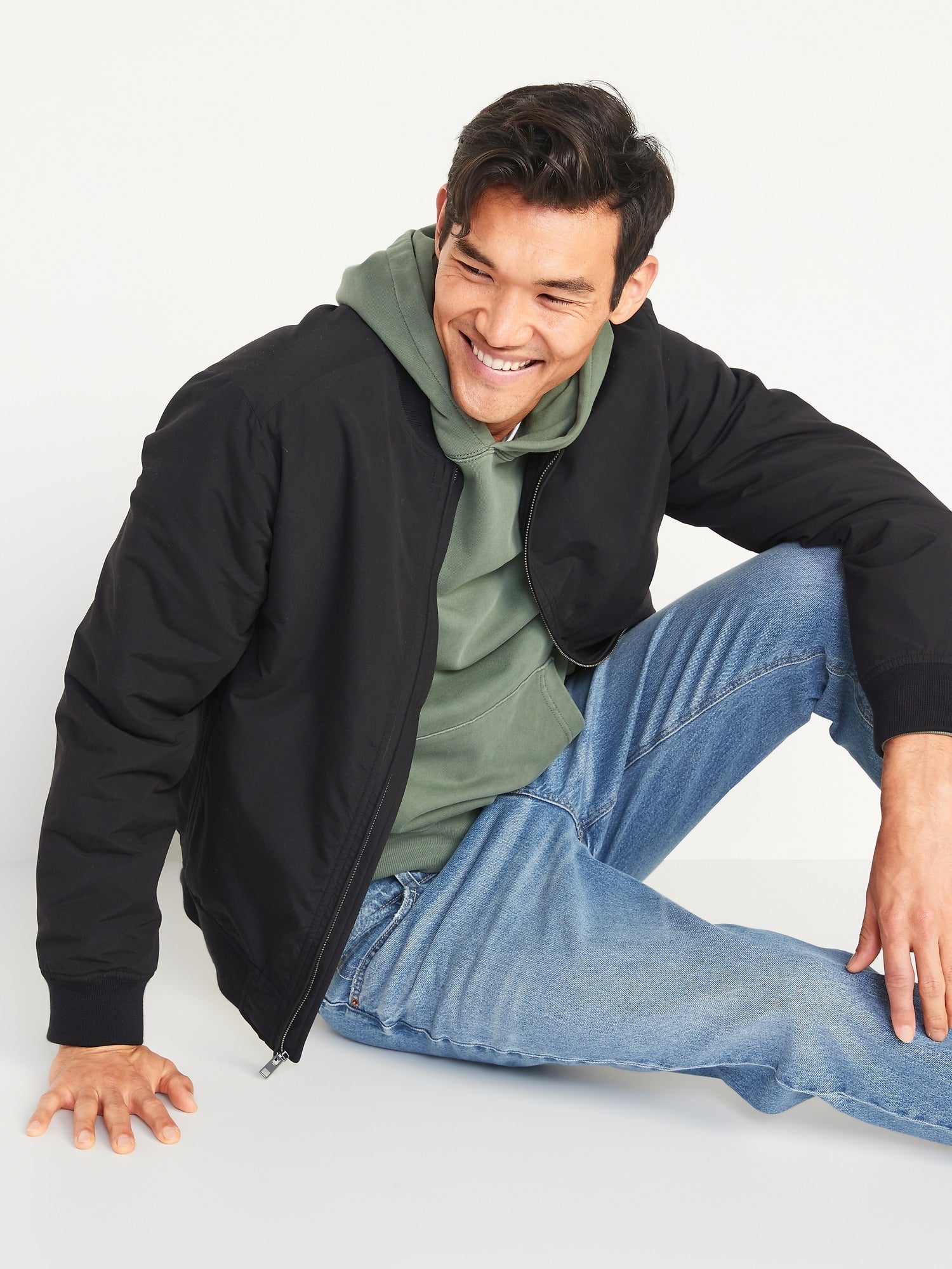 Water-Resistant Zip-Front Bomber Jacket for Men - Old Navy Philippines